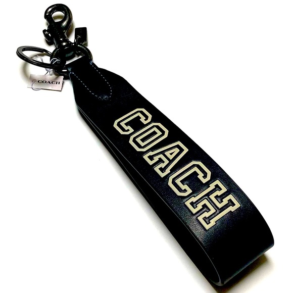 Coach | Accessories | Coach Varsity Loop Key Fob In Leather | Poshmark
